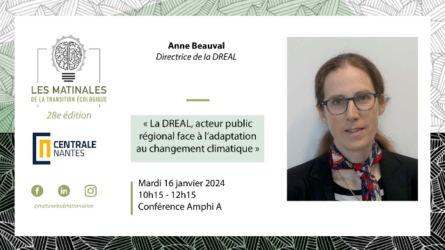 La DREAL, acteur public régional face à l'adaptation au changement climatique : Les Matinales de ...